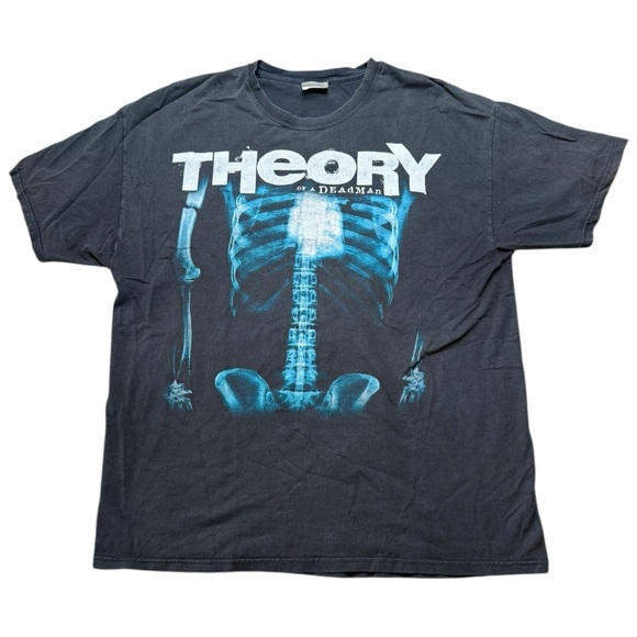 Hanes | Shirts | Vtg Theory Of A Deadman Black And Blue Graphic Tshirt ...